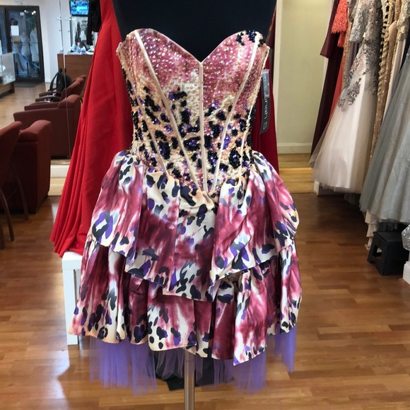 Hannah S | Dresses | Patterned Prom Dress With Sequins And Beads | Poshmark